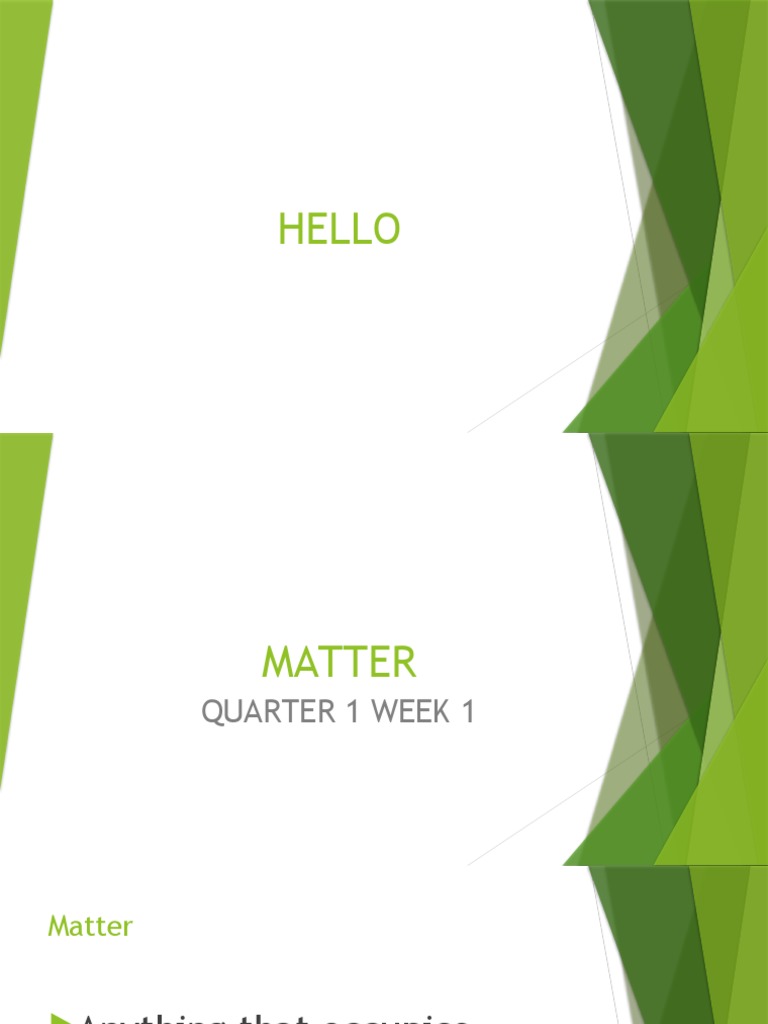 Gen Chem Week 1 Properties of Matter and Its Various Forms | Download ...