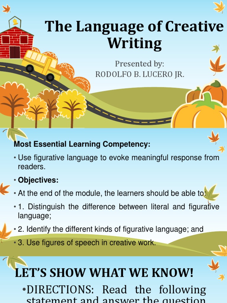 The Language of Creative Writing STUDENTS | PDF | Metaphor | Romeo And ...