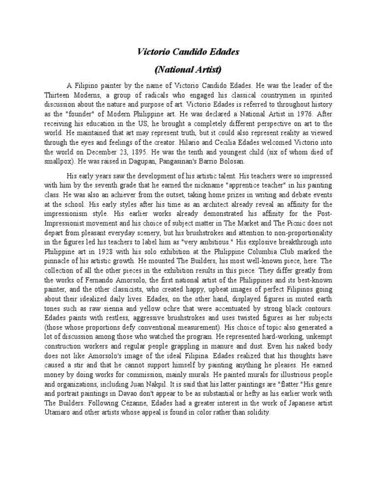 Victorio Candido Edades | PDF | The Arts | Aesthetics