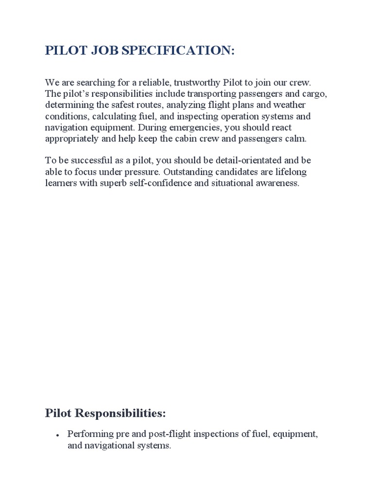 Safe Skies and Calm Passengers: The Essential Responsibilities and ...