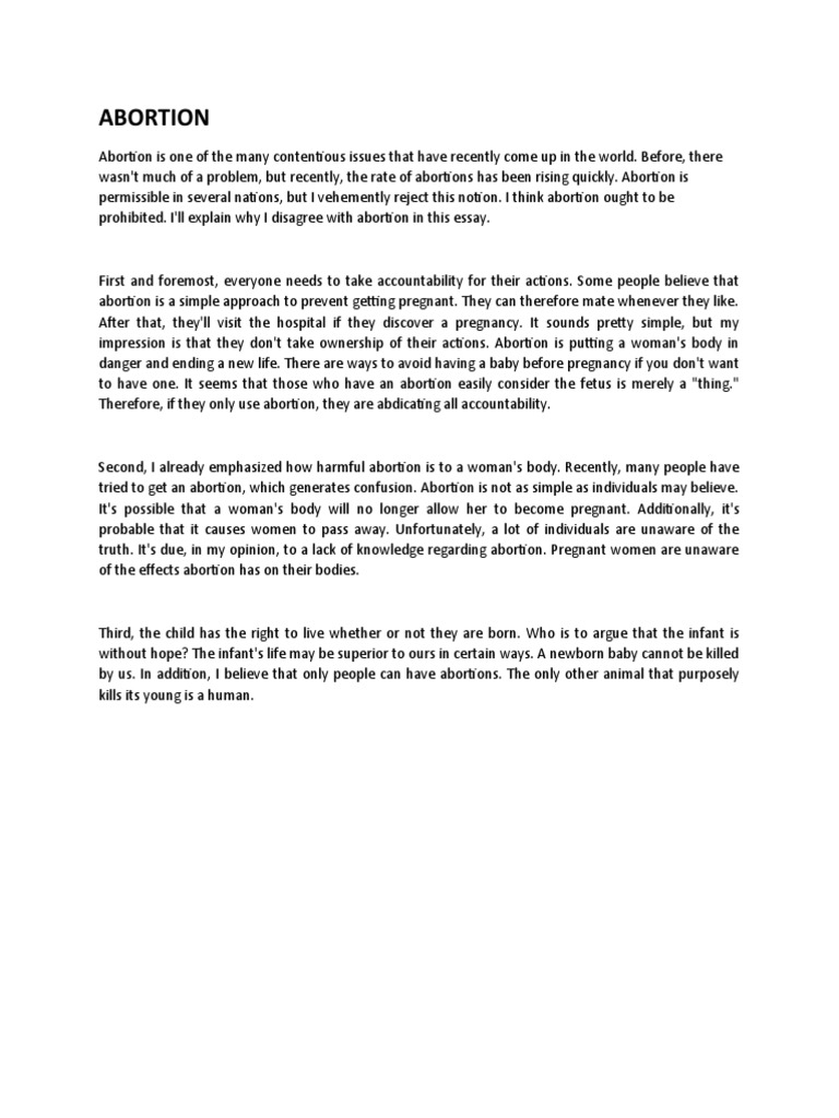 ABORTION | PDF | Wellness