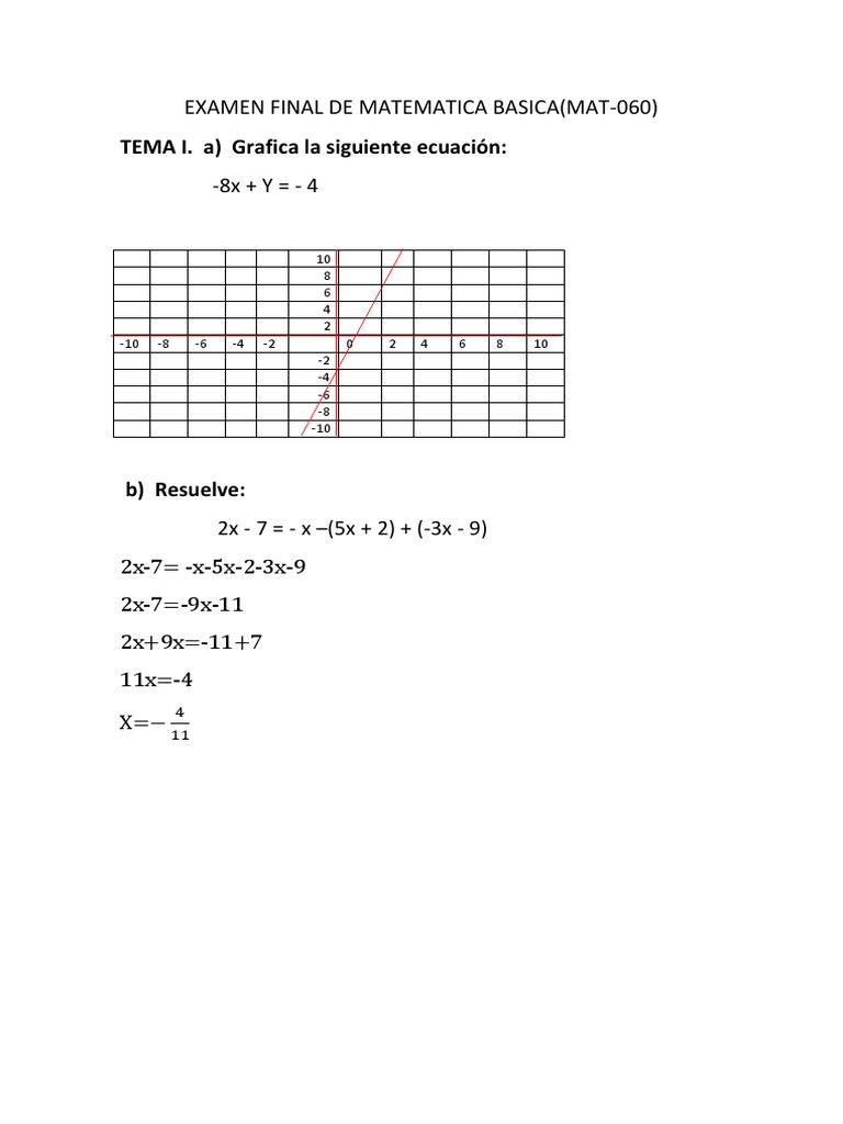 Examen Final de Matematica Basica | PDF | Mathematics | Algebra