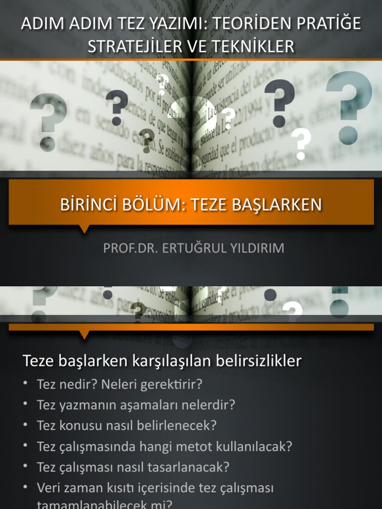 Tez Yazma Sunu1 | PDF