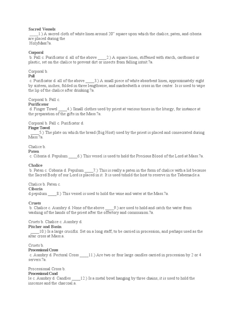 Servers Test | PDF | Christian Soteriology | Catholic Liturgy