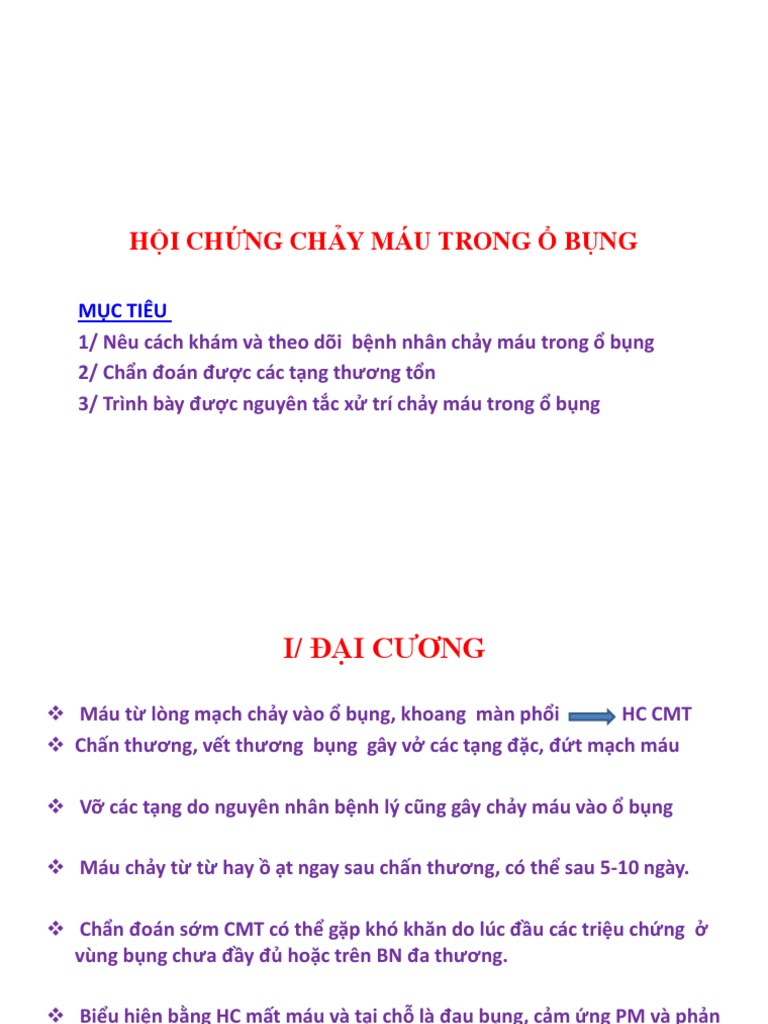 H I CH NG CH y Máu Trong B NG | PDF