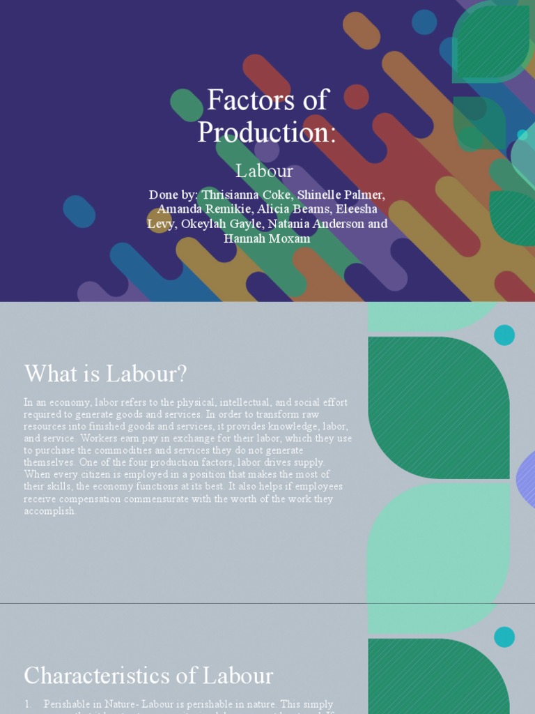 Factors of Production | PDF | Labour Economics | Division Of Labour
