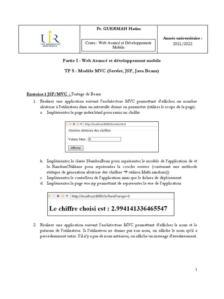 TP5 MVC | PDF | Modèle-vue-contrôleur | Informatique