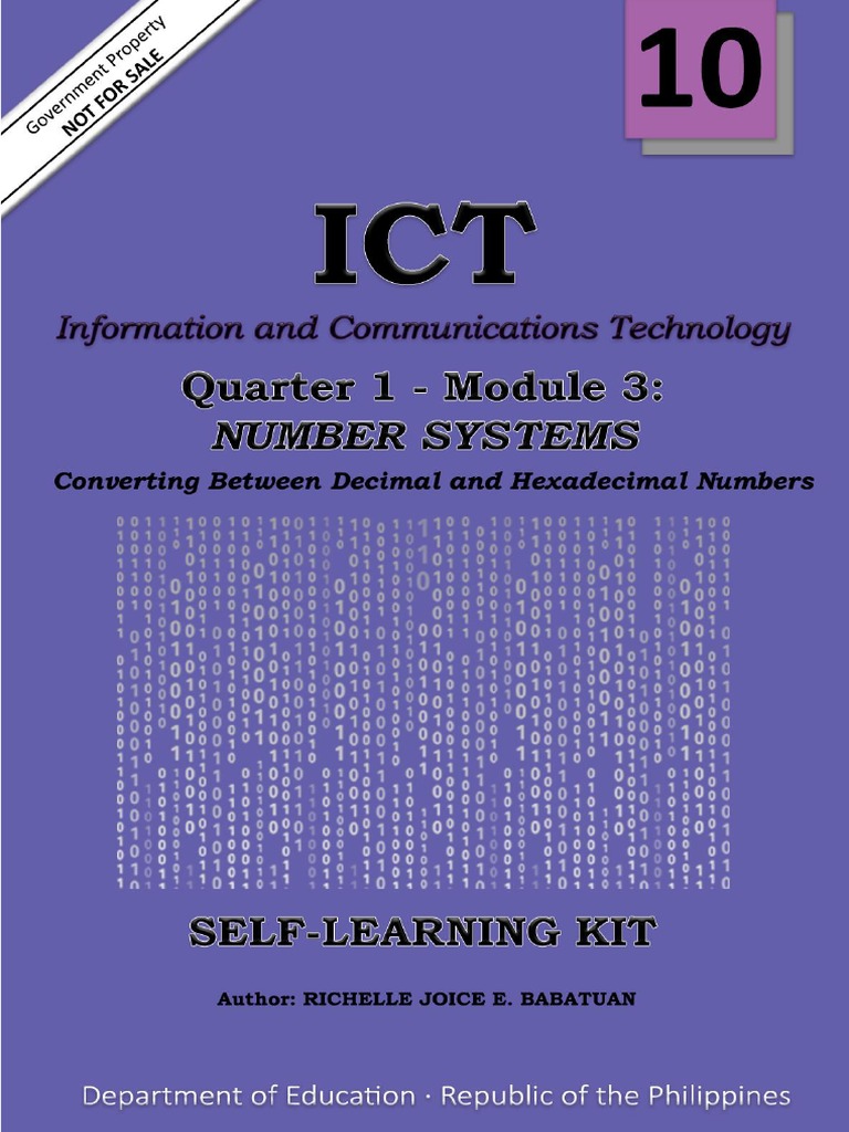 Tle-10 Ict Quarter 1 Module 3 (Babatuan) Grade 10 | PDF | Elementary Mathematics | Notation