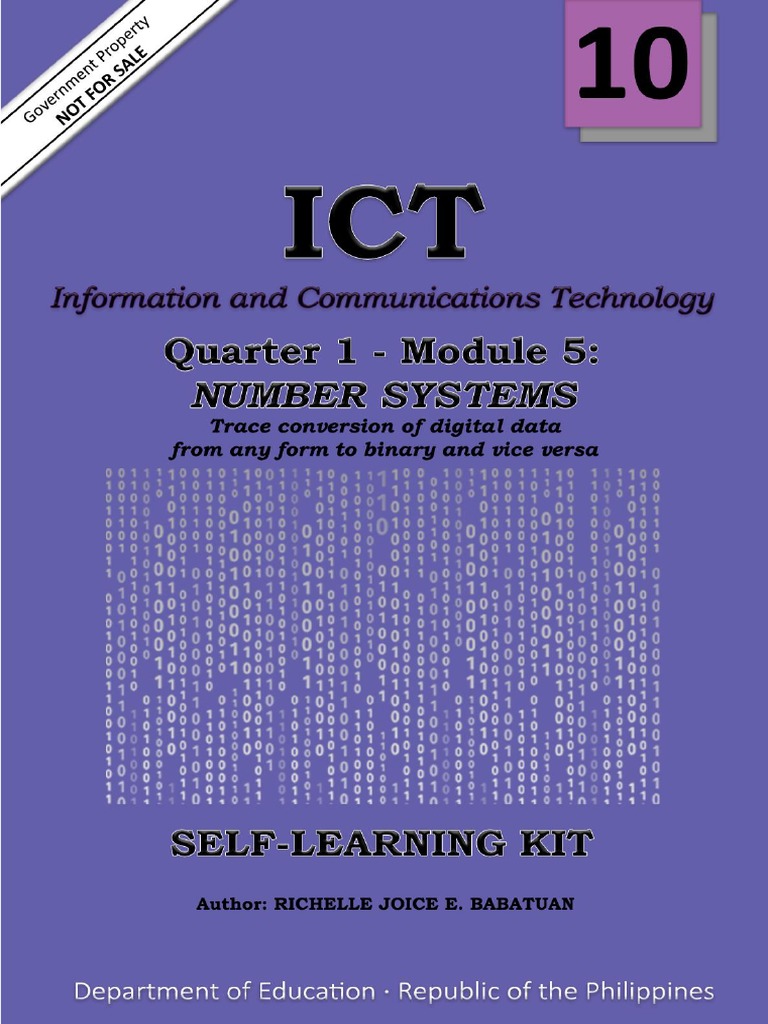 Tle 10 Ict Quarter 1 Module 5 Babatuan Grade 10 Pdf Byte Bit