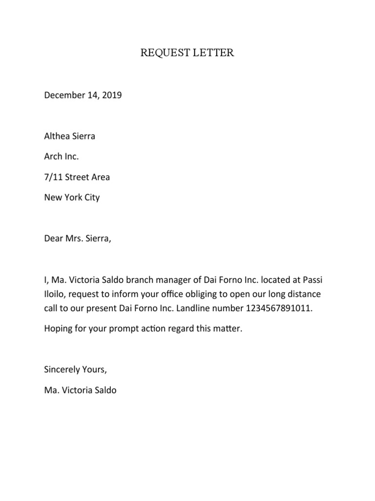 Request Letter | PDF