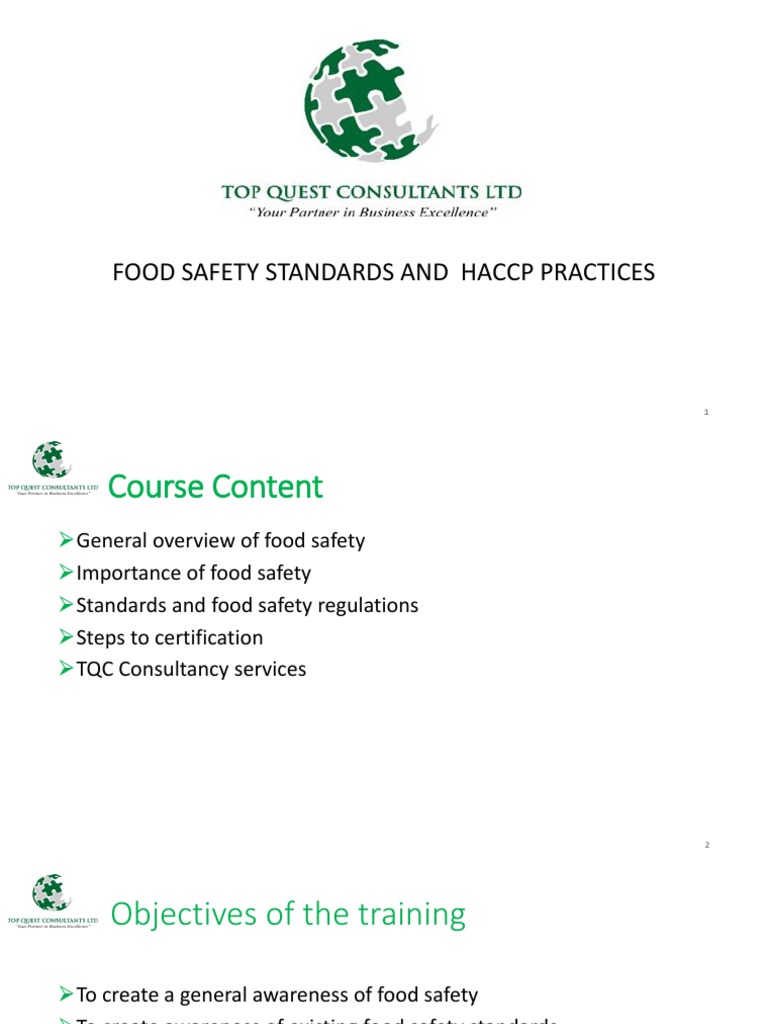 Food Safety Standards | PDF | Food Safety | Hazard Analysis And ...