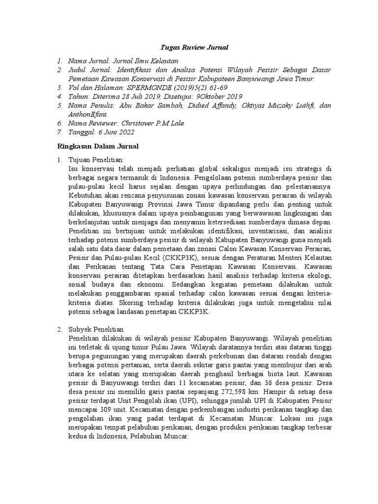 Tugas Review Jurnal | PDF | Sains & Matematika