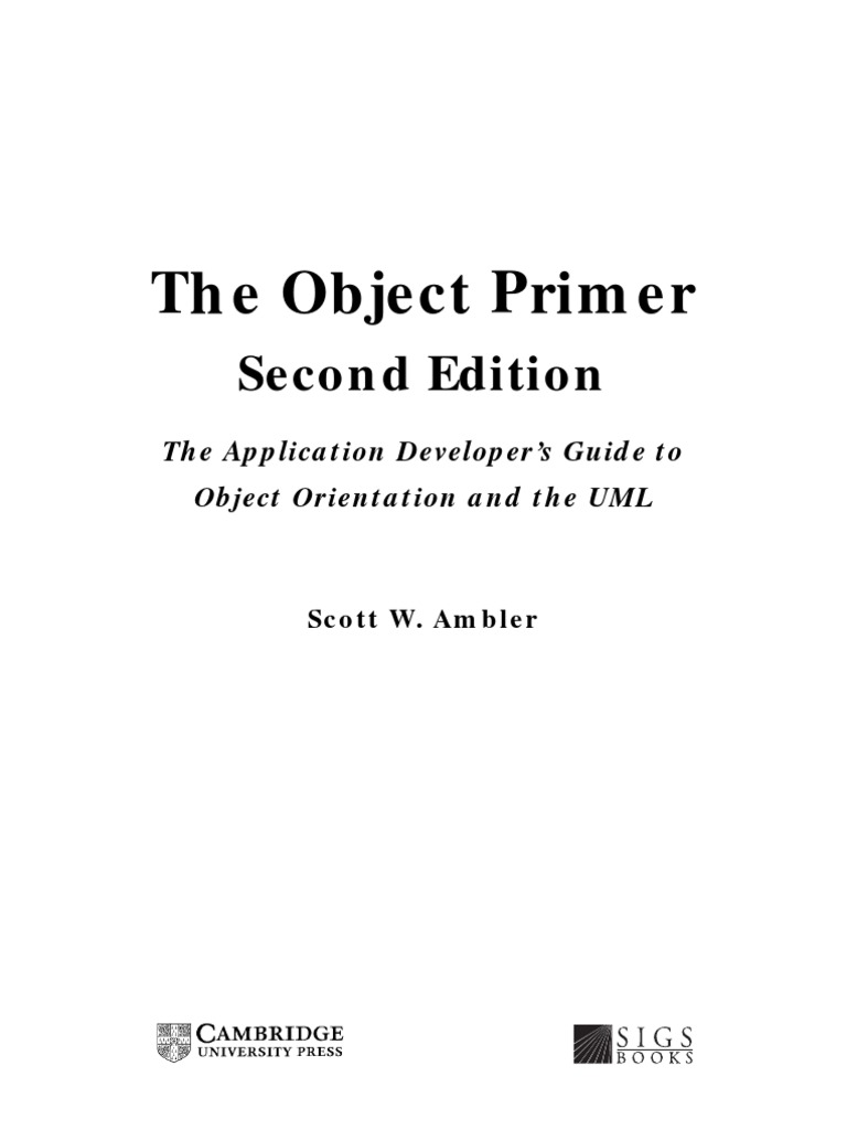 The Object Primer Second Edition The App Pdf Object Computer Science Object Oriented