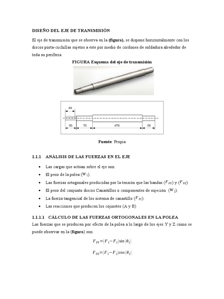 Diseño Del Eje de Transmisión | PDF | Doblar | Ingeniero civil