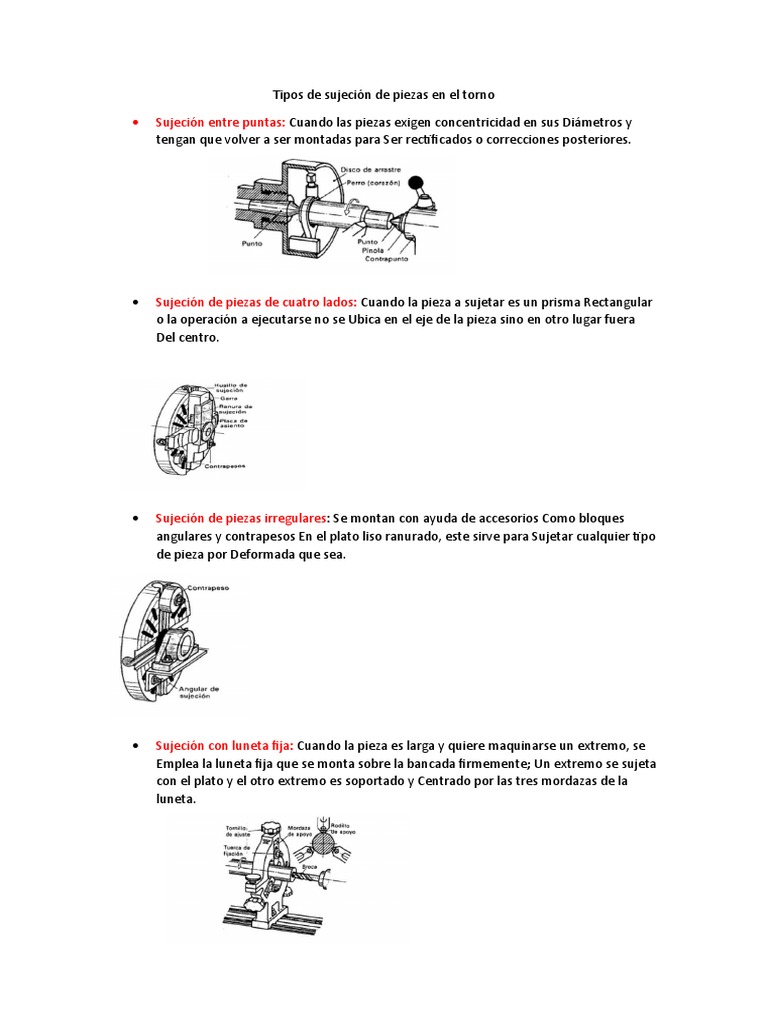Tipos de Sujeción de Piezas | PDF