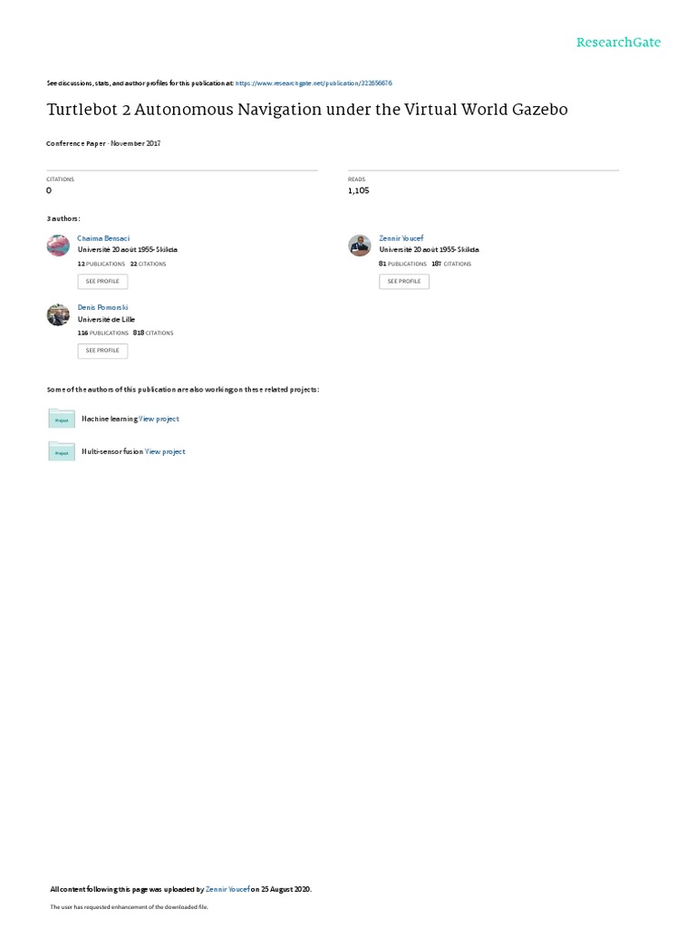 Turtlebot 2 Autonomous Navigation Under The Virtual World Gazebo | PDF ...