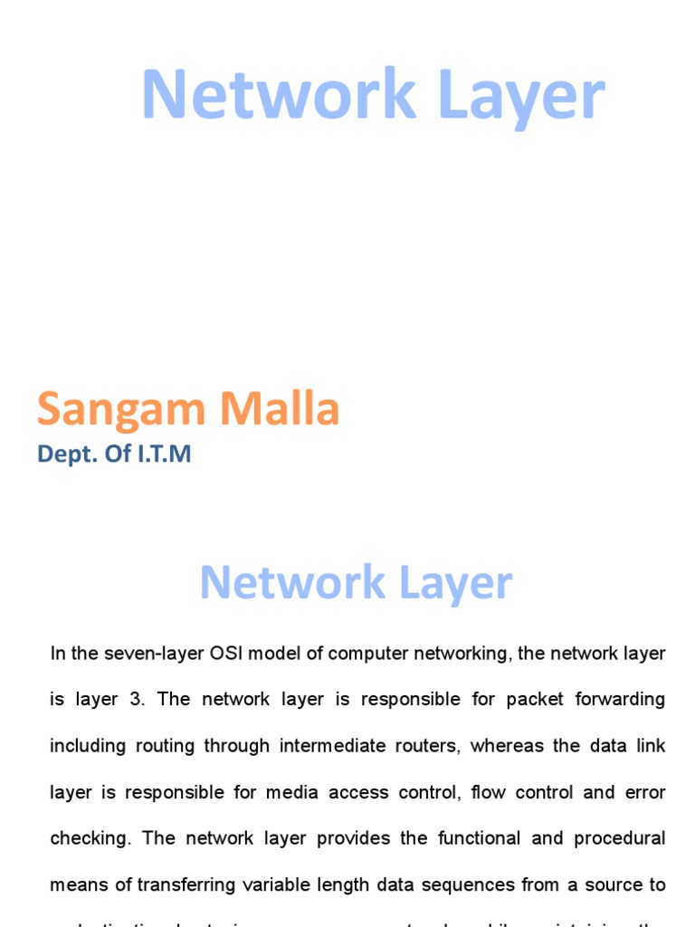 Network Layer | PDF | Computer Network | Routing