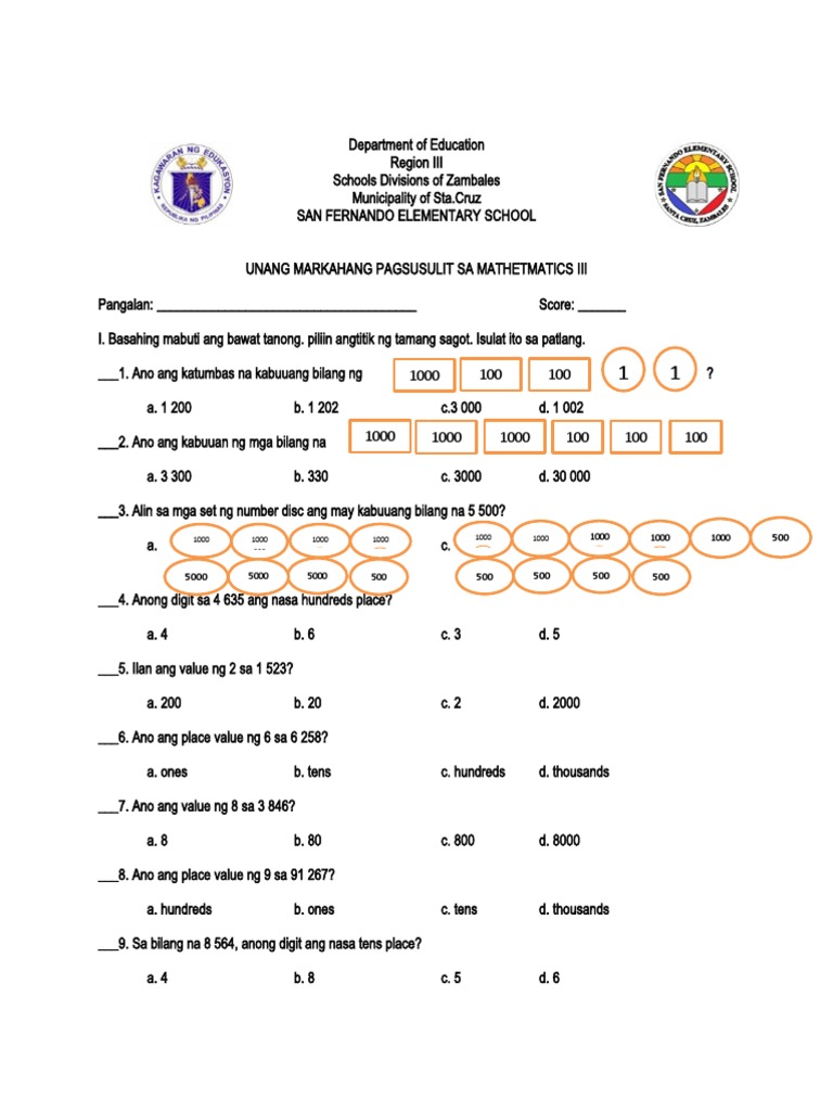 PT - Math 3 - Q1 V3 | PDF
