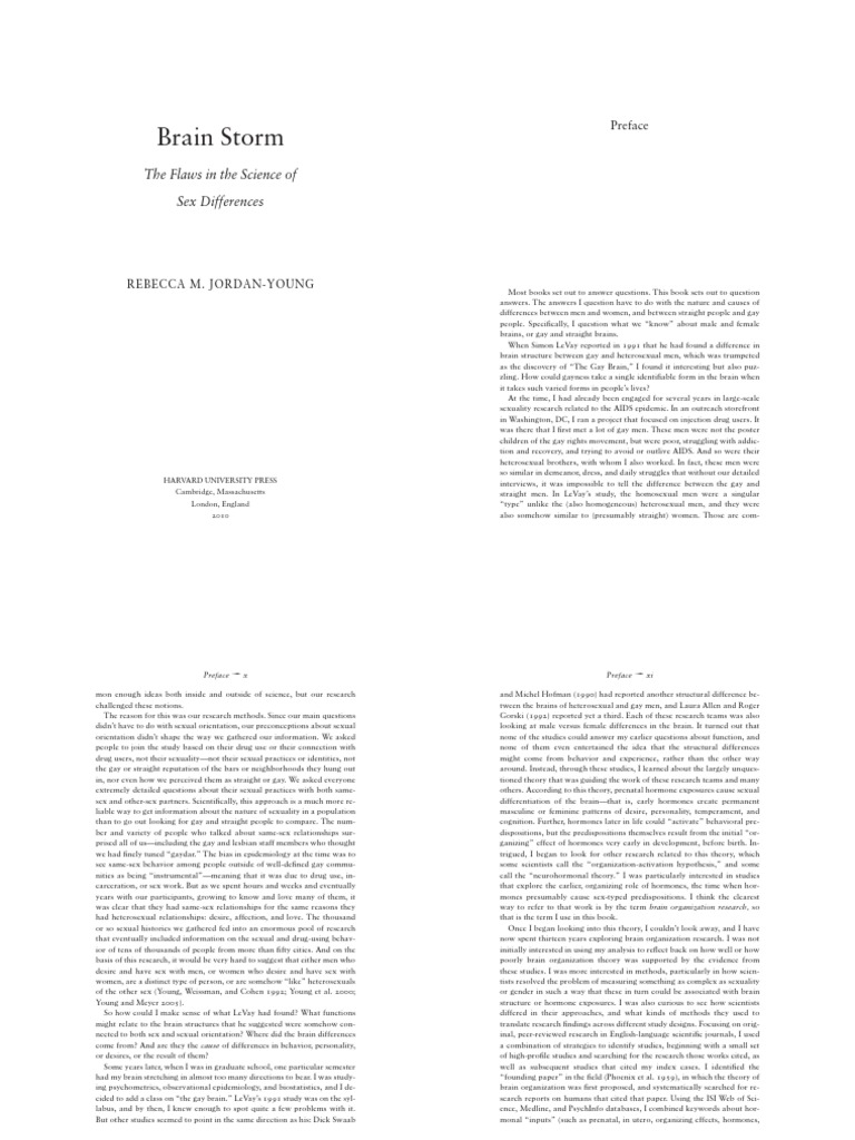 Jordan Young Brain Storm | PDF | Sexual Orientation | Gender