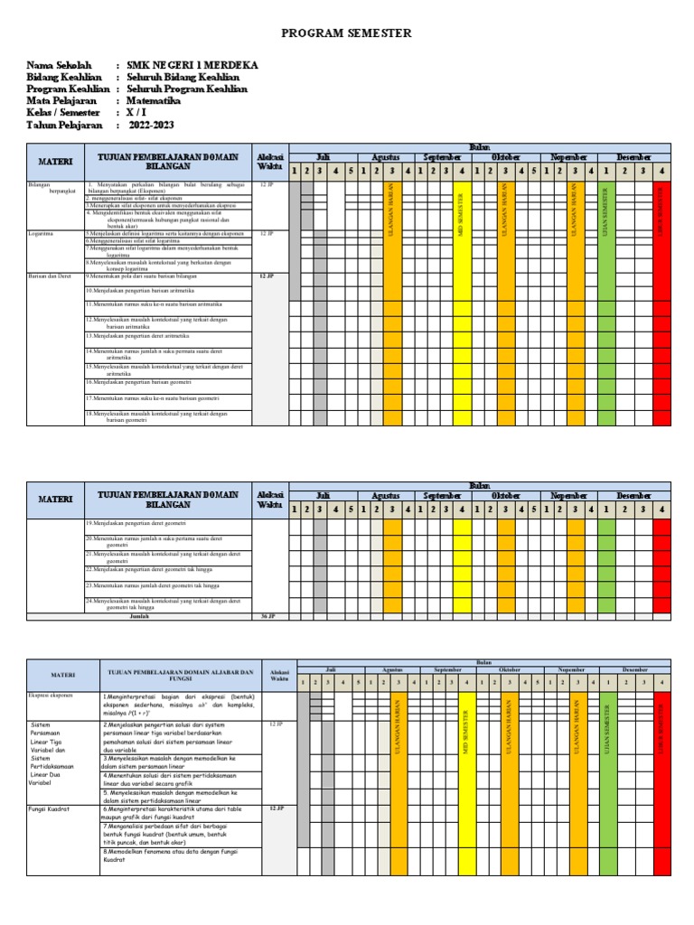 Prosem 2022 2023 Benar Pdf