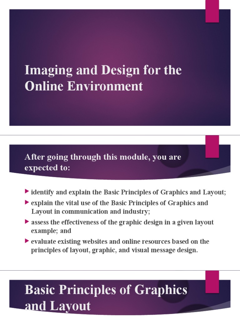 Week 4 Module Imaging and Design For The Online Environment | PDF ...