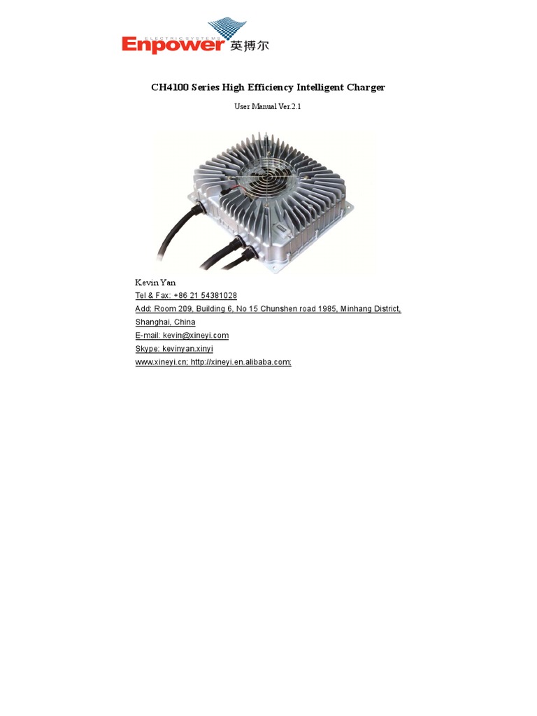 CH4100 Cargador 48425171 | PDF | Battery Charger | Power Supply