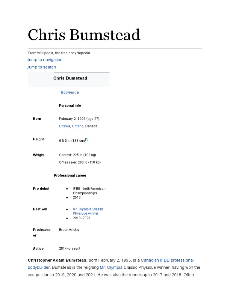 Cbum Wiki | PDF | Weight Training
