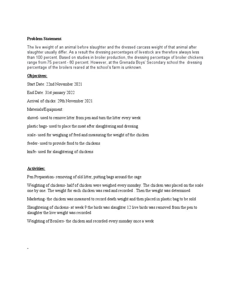 Crop - Production - SBA - Data Collected | PDF | Chicken | Animal Slaughter