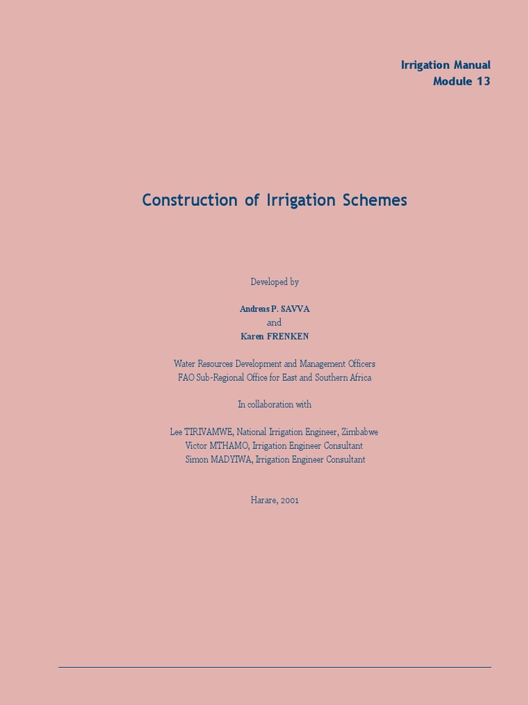 Construction of Irrigation Schemes | PDF | Mediation | Employment