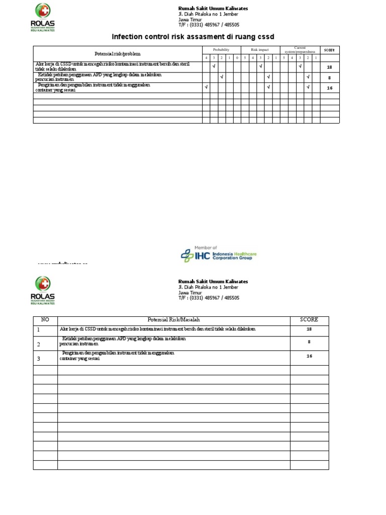 Cara Mengurangi Risiko Kontaminasi di CSSD Rumah Sakit | PDF