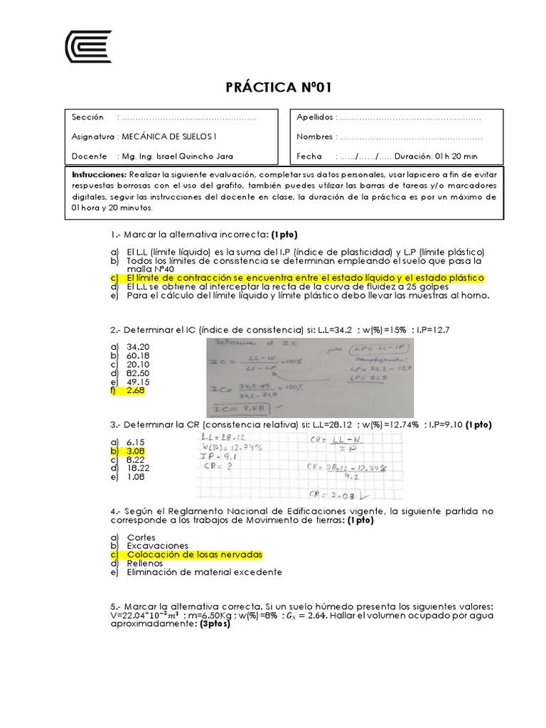 Solucionario Practica01 | Descargar gratis PDF | Metrología | Cantidad
