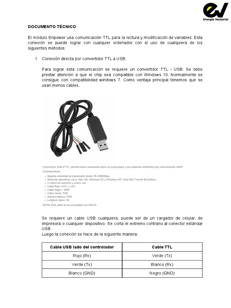 Cable Programacion Enpower | PDF