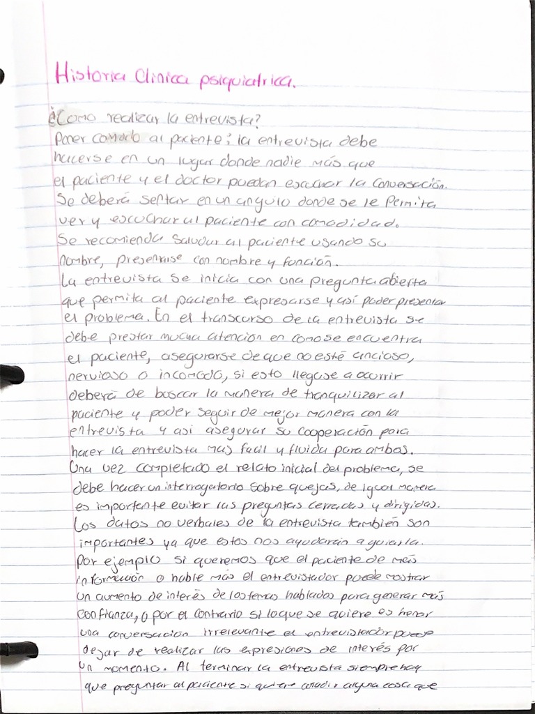 Historia Clínica Psiquiátrica | PDF