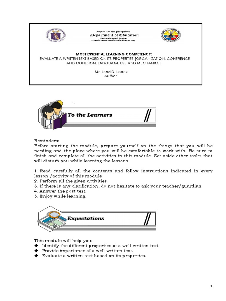 Reading and Writing Q3 Week 2 | PDF | Paragraph | Word