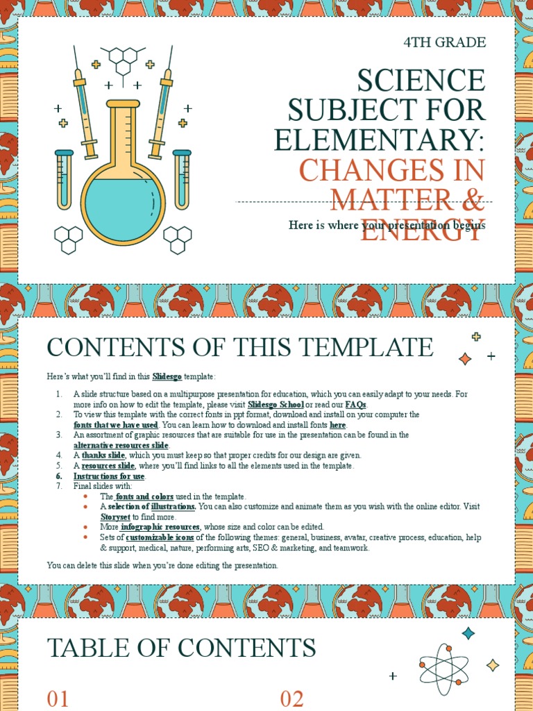 Science Subject For Elementary - 4th Grade - Changes in Matter and ...