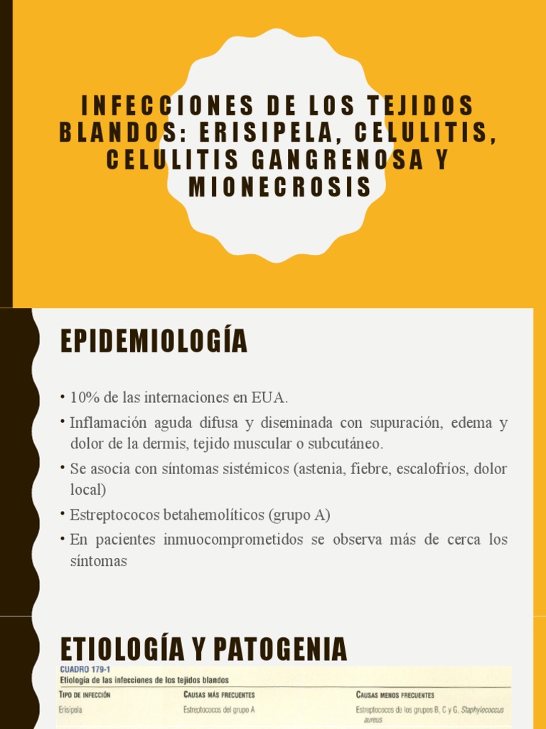 Infecciones de Los Tejidos Blandos Presentación Dermatología | PDF