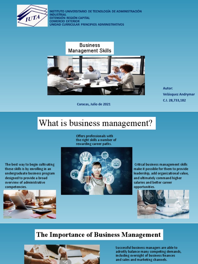 Business Management Skills | PDF | Economies | Business