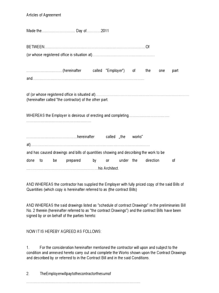 Condition of Contract | Download Free PDF | Architect | Employment