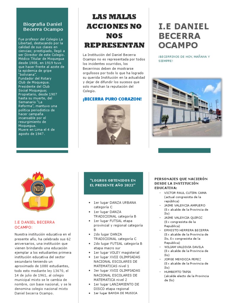 Triptico Daniel Becerra | PDF