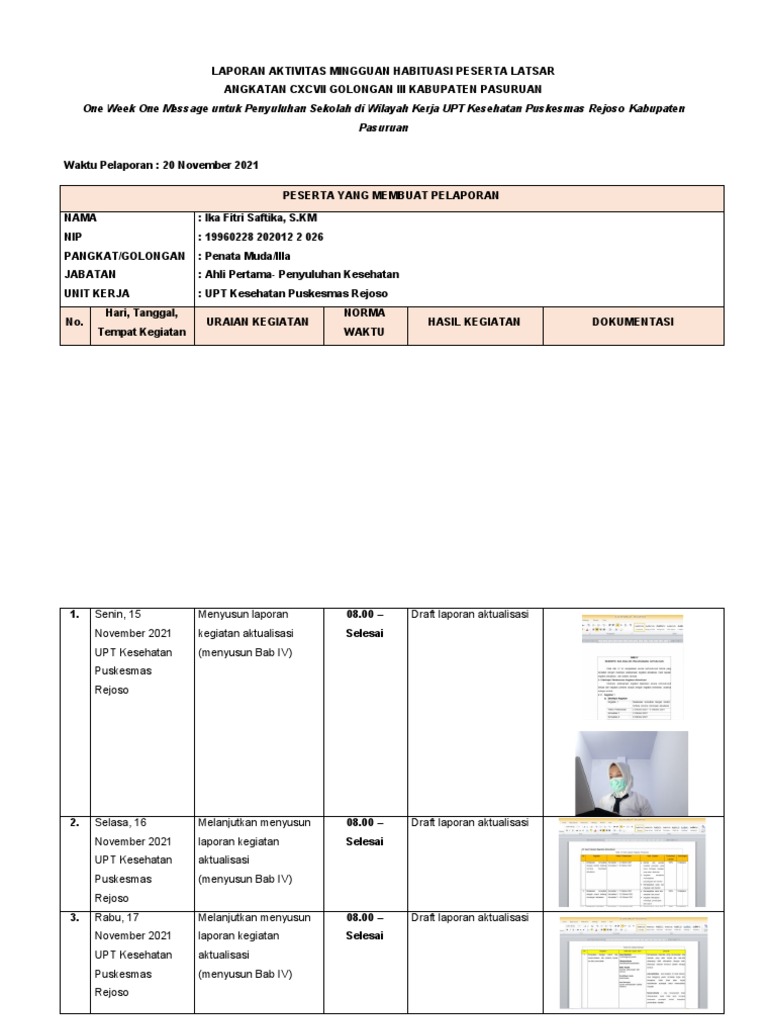 LAPORAN MINGGUAN 4 - Ika Fitri Saftika - 40 | PDF