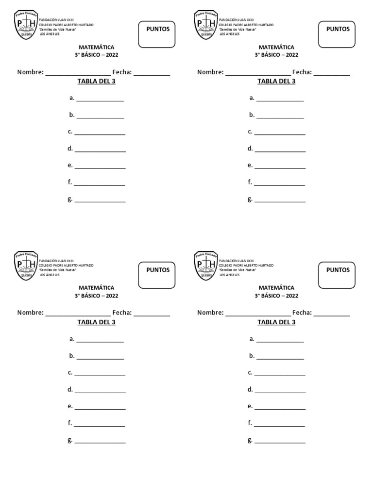 Interrogación Tablas | PDF