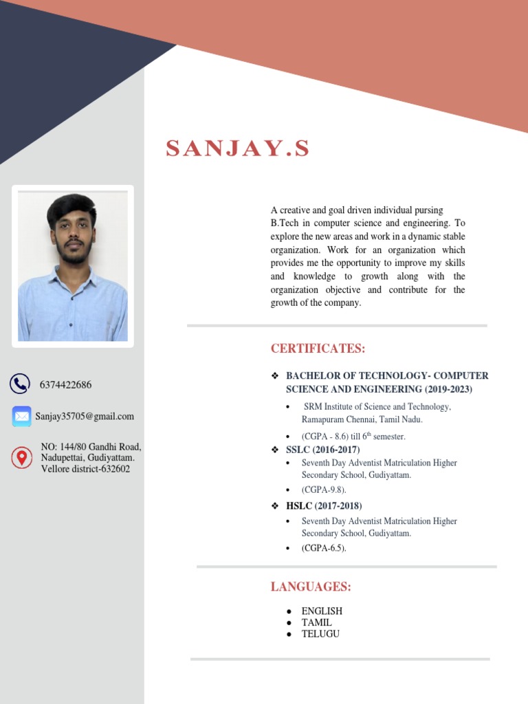 Sanjay Resume | PDF