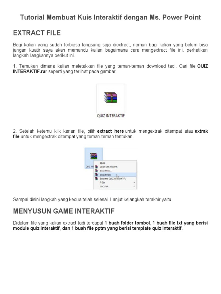 Kuis Interaktif dengan PowerPoint | PDF