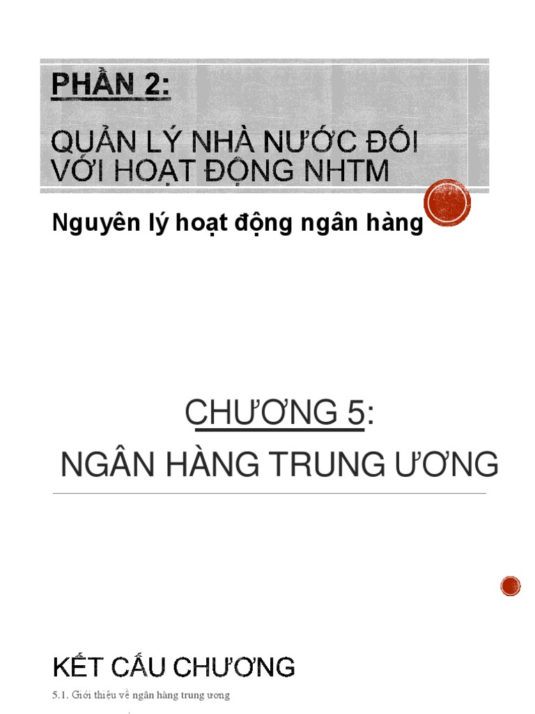 Chương 4 - Quản lý nhà nước đối với hoạt động NHTM | PDF