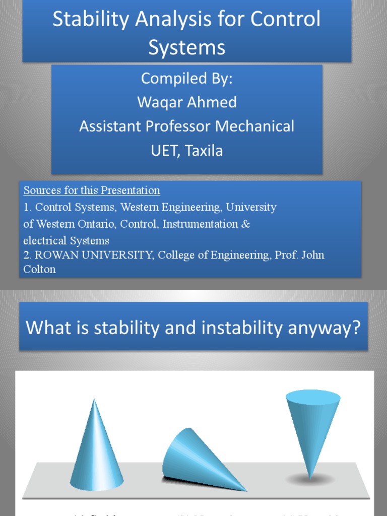 Lecture 7 & 8 (Stability Analysis) | PDF | Stability Theory | Mathematical Analysis