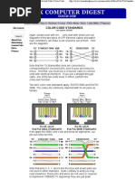 rj45 Color Coding | PDF | Electrical Connector | Electrical Components