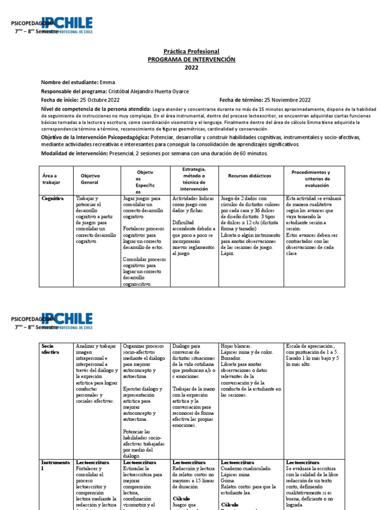 Planificación semestral | PDF | Aprendizaje | Evaluación