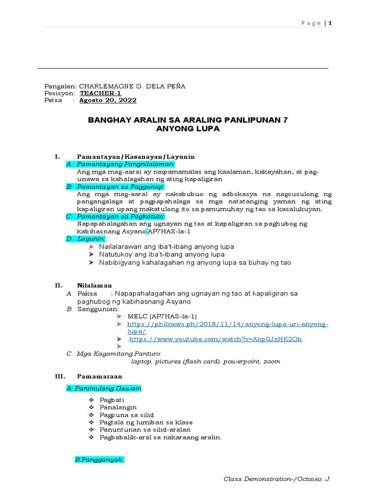 AP7 Lesson Plan | PDF