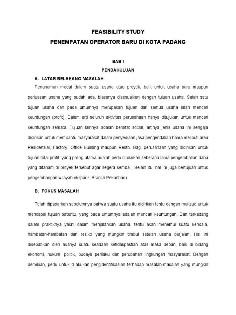 Feasibility Study | PDF