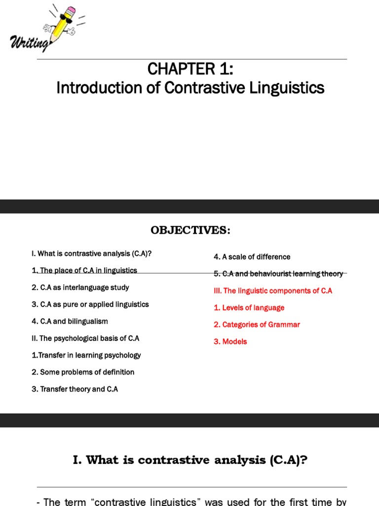 CONTRASTIVE ANALYSIS - CHAPTER 1 - p2 | PDF | Grammatical Number ...